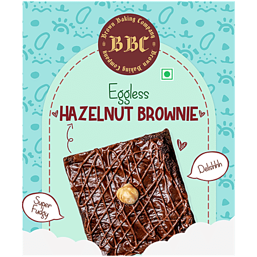 Buy Brown Baking Company Eggless Hazelnut Brownie Online at Best Price ...