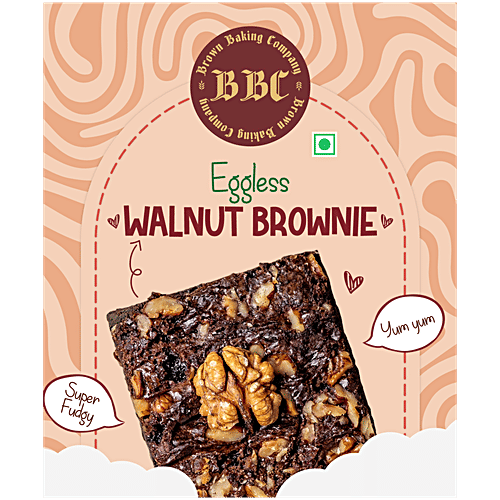 Buy Brown Baking Company Eggless Walnut Brownie Online at Best Price of ...