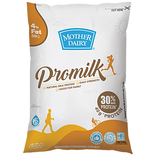 Buy Mother Dairy Promilk Pasteurised Homogenised Cow Milk Online at Best Price of Rs 70 - bigbasket