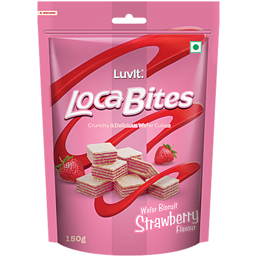 Buy LuvIt Loca Bites Strawberry Wafer Cubes Online at Best Price of Rs ...