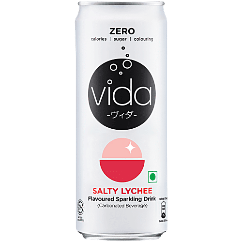 Buy Vida Zero Calorie Salty Lychee Flavoured Sparkling Drink Online at ...