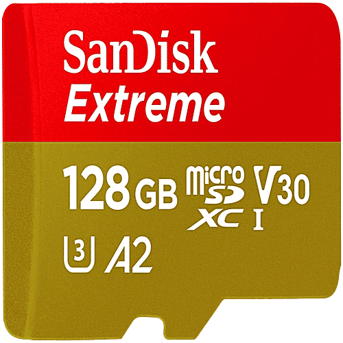 Buy Sandisk Extreme 128GB microSDXC UHS-I V30 Card – 190MB/s Read, 90MB/s Write Online at Best ...
