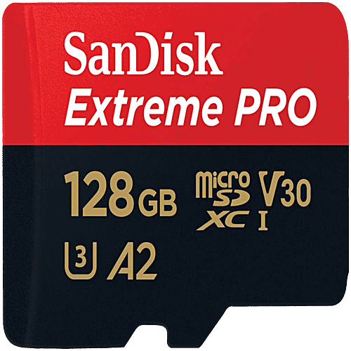 Buy Sandisk Extreme Pro 128GB microSDXC UHS-I V30 Memory Card – 200MB/s Read, 90MB/s Write ...