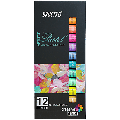 Buy Brustro Artist's Pastel Acrylic Colour - Ideal for Paper, Canvas ...