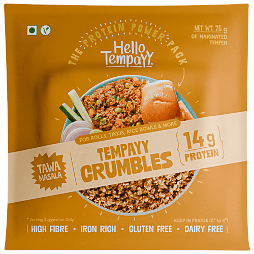 Buy Hello Tempayy Tawa Masala Soy Tempeh Crumbles With 14 g Protein ...