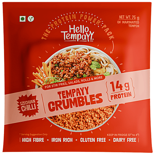 Buy Hello Tempayy Szechuan Chilli Soy Tempeh Crumbles With 14 g Protein ...