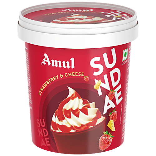 Buy Amul Sundae Strawberry & Cheese Ice Cream Online at Best Price of ...