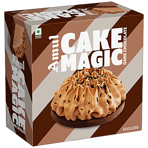 Buy Amul Cake Magic Dark Chocolate Eggless Ice Cream Online at Best ...