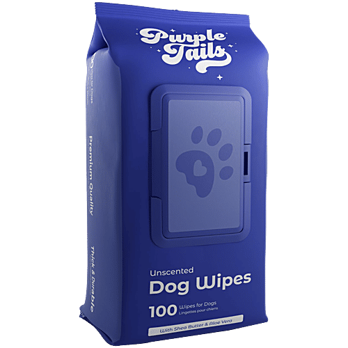 Buy Purple Tails Unscented Dog Wipes Online at Best Price of Rs 499 ...