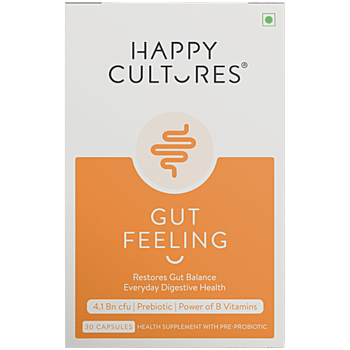 Buy Happy Cultures Gut Feeling Probiotic Health Supplement Online at ...