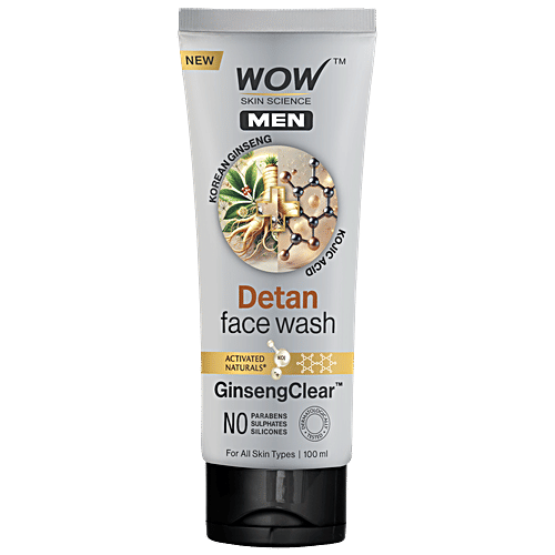 Buy Wow Skin Science Men Korean Ginseng + Kojic Acid Detan Face Wash ...