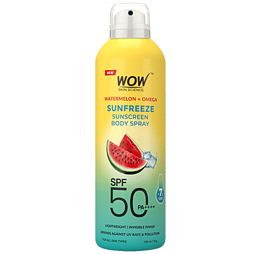 Buy Wow Skin Science Watermelon + Omega Sunfreeze Sunscreen Body Spray ...