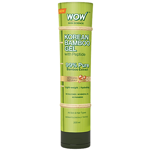 Buy Wow Skin Science Korean Bamboo Gel With Peptide - 99% Pure Bamboo ...