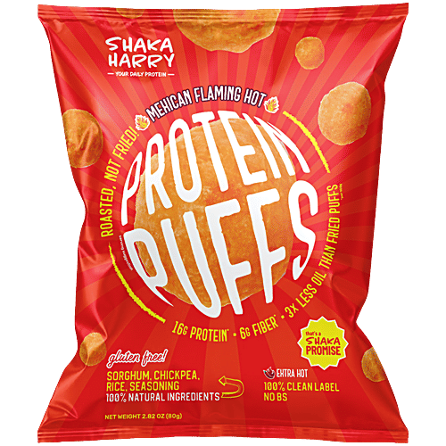 Buy Shaka Harry Mexican Flaming Hot Protein Puffs Online at Best Price ...