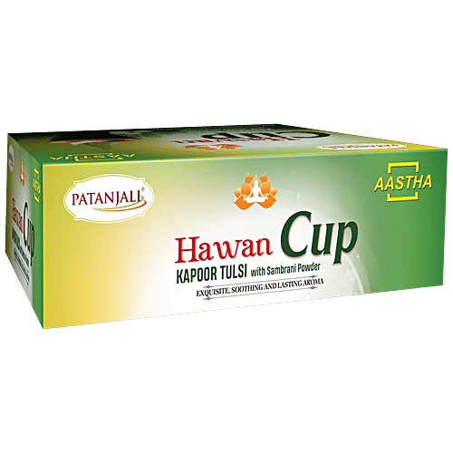 Buy Patanjali Aastha Kapoor Tulsi Hawan Cup Online at Best Price of Rs ...