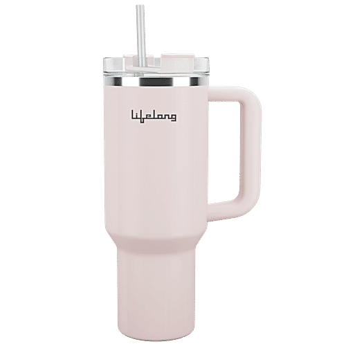 Buy Lifelong Double-Walled Vacuum Insulated Tumbler - With Handle, Rose ...