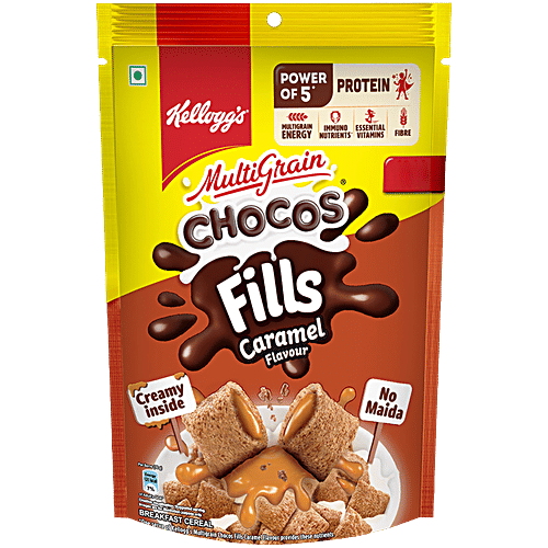 Buy Kellogg's Multigrain Caramel Flavour Chocos Fills Online at Best ...