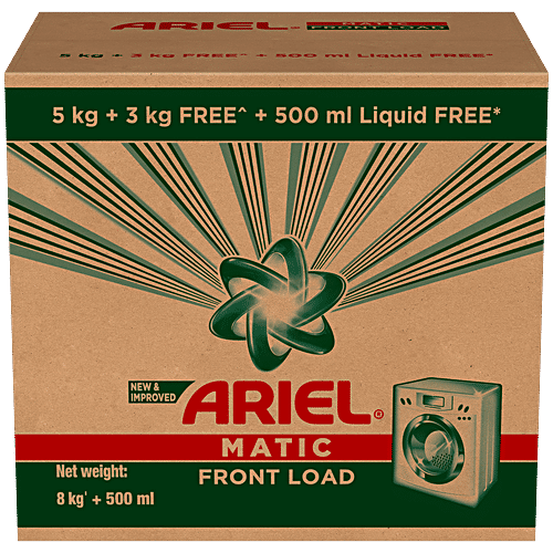 Buy Ariel Matic Front Load Detergent Powder With Free Detergent Liquid ...