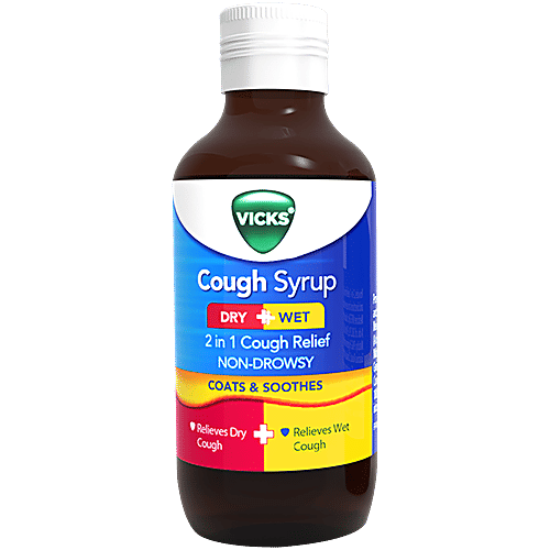 Buy Vicks Dry + Wet Cough Syrup Online at Best Price of Rs 122.27 ...