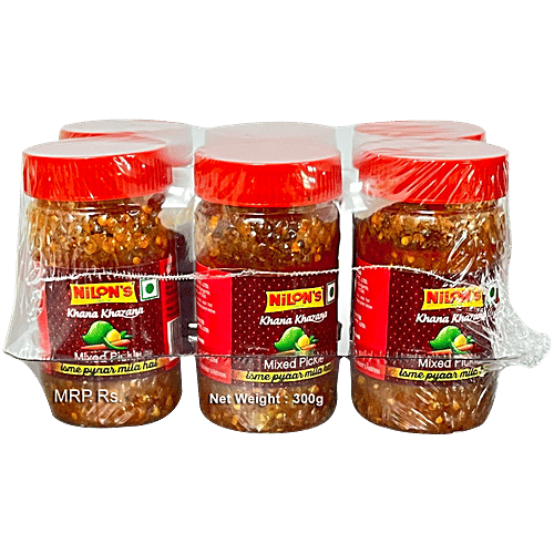 Buy Nilon's Assorted Pickle Combo - Mango, Mixed, Lime & Chilli Online ...