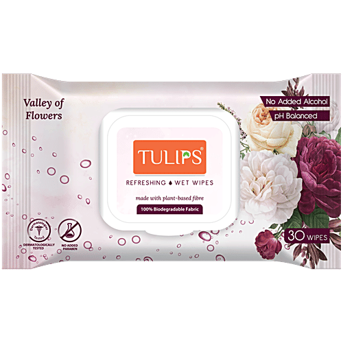 Buy Tulips Valley of Flowers Refreshing Wet Wipes Online at Best Price ...