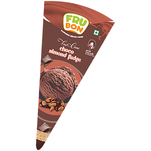 Buy FruBon Choco Almond Fudge Ice Cream Cone Online at Best Price of Rs ...