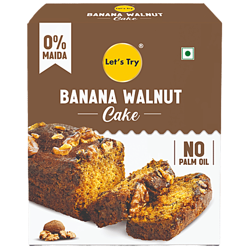 Buy Let's Try Banana Walnut Cake Online at Best Price of Rs 188 - bigbasket