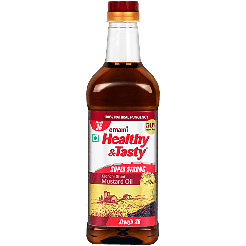 Buy Emami Healthy & Tasty Super Strong Kachchi Ghani Mustard Oil Online ...