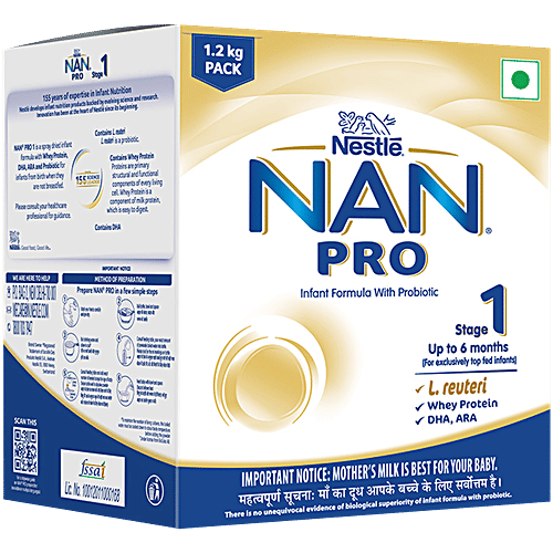 Buy Nestle Nan Pro Stage 1 Follow-Up Baby Formula Powder Up To 6 Months ...