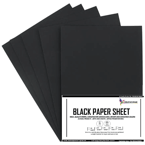 Buy Creative Space A4 Size Black Paper Sheet Online at Best Price of Rs ...