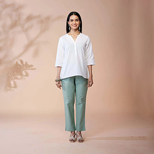 Buy Daali White Cotton Regular Fit Tunic Online at Best Price of Rs 599 ...