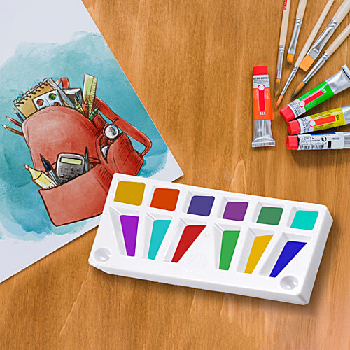 Buy Omega Rectangle Colour Mixing Palette - White Online at Best Price ...