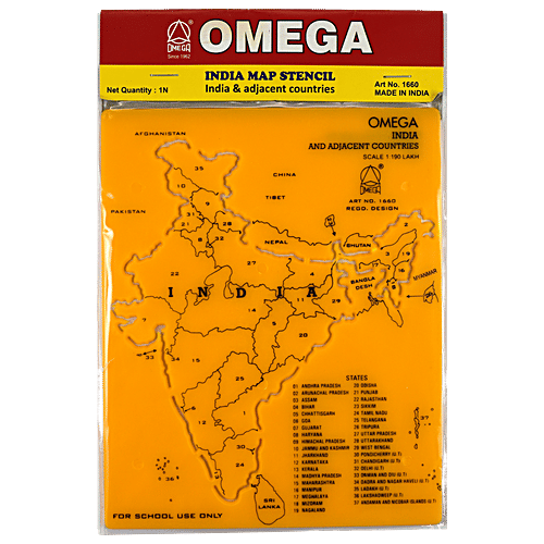 Buy Omega India Map Stencil Online at Best Price of Rs 65 - bigbasket