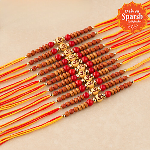 Buy Daivya Sparsh by bigbasket Om Beaded Rakhi Online at Best Price of Rs 69 - bigbasket