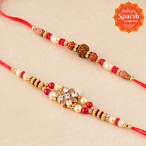 Buy Daivya Sparsh by bigbasket Om Beaded Rakhi Online at Best Price of Rs 29 - bigbasket
