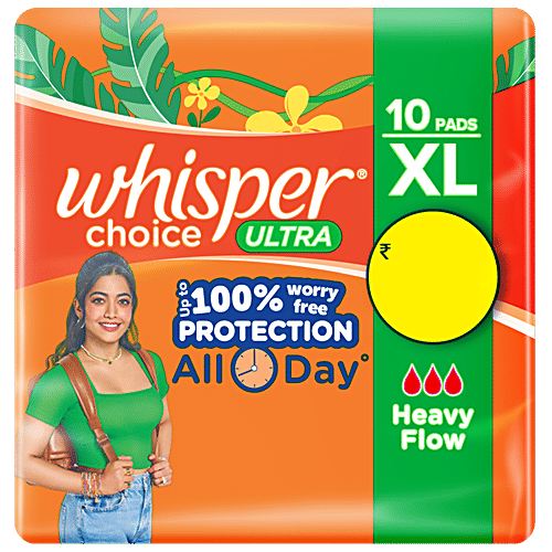 Buy Whisper Choice Ultra Sanitary Pads With Wings - XL Online at Best ...