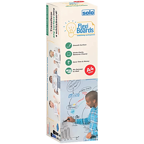 Buy Solo Flexi Boards All Surface Whiteboard - A4 Size, 2 Markers ...