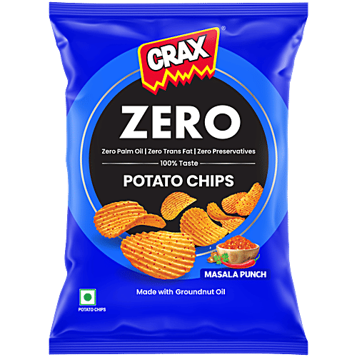 Buy Crax Zero Masala Punch Potato Chips With No Palm Oil Online at Best ...