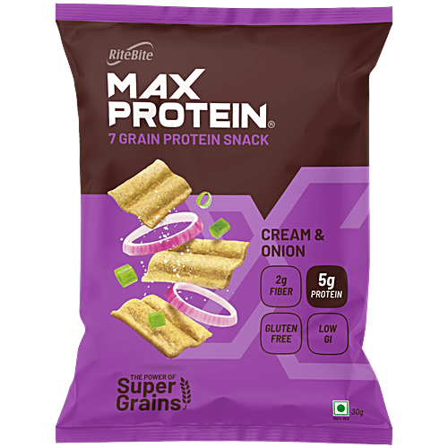 Buy RiteBite Max Protein Cream & Onion 7 Grain Protein Snack Online at ...