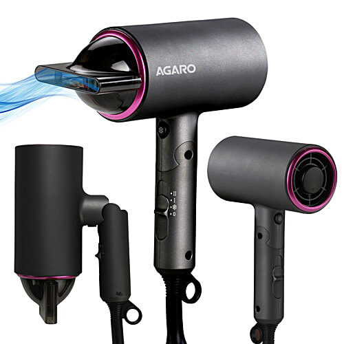 Buy Agaro HD-1214 Premium Hair Dryer - 1400W, 3 Temp Settings, Cool ...