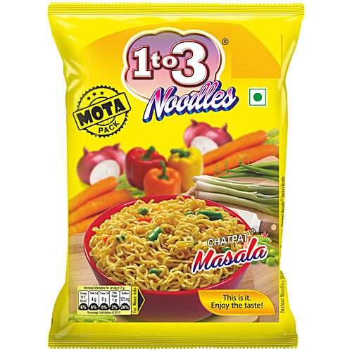 Buy 1to3 Noodles Chatpat Masala Noodles - Mota Pack Online at Best ...