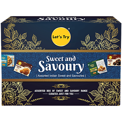 Buy Let's Try Assorted Box Of Indian Sweet & Savouries Online at Best ...