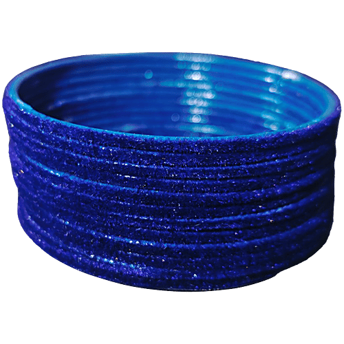 Buy House of Festivals Velvet Metal Bangles - Blue, Size 2.6 Online at ...