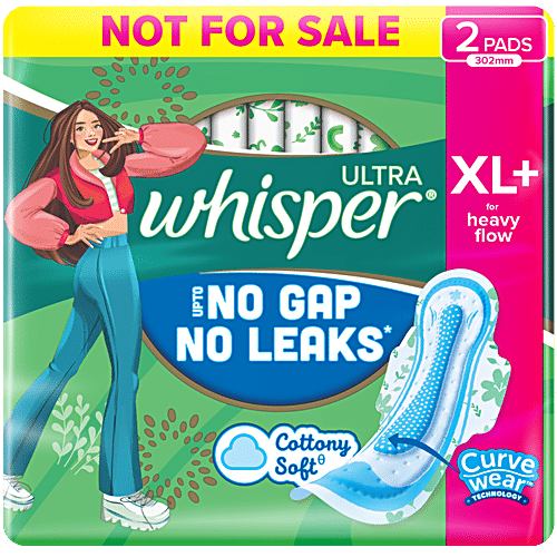 Buy Whisper Ultra Sanitary Pads For Heavy Flow With Curvewear ...