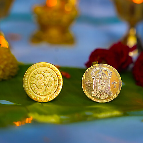 Buy Svasti Brass Balaji Coin Gold Plated Online at Best Price of Rs 129 ...