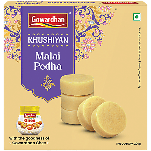 Buy Gowardhan Khushiyan Malai Pedha Online at Best Price of Rs 130 ...