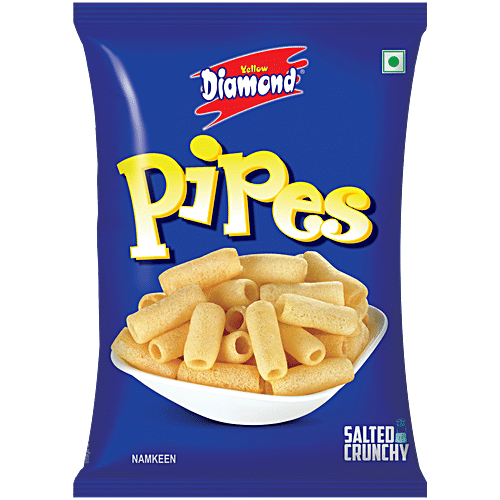 Buy Yellow Diamond Salted Crunchy Pipes Namkeen Online at Best Price of ...