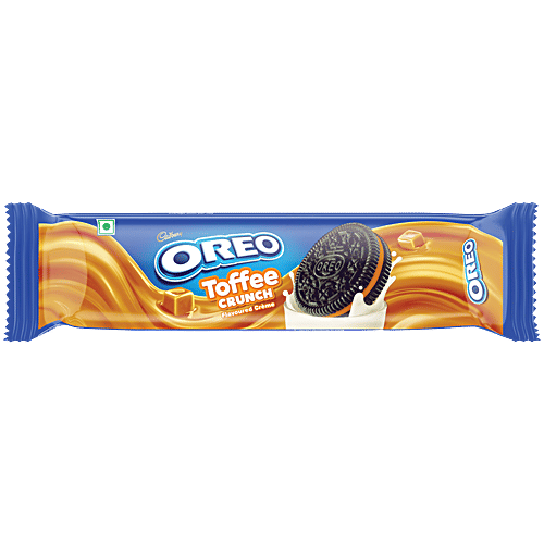 Buy Cadbury Oreo Toffee Crunch Flavour Creme Sandwich Biscuit Online at ...