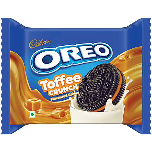 Buy Cadbury Oreo Toffee Crunch Flavour Creme Sandwich Biscuit Online at ...