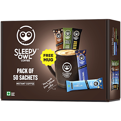 Buy Sleepy Owl Instant Coffee Sachets - Assorted Flavours Online at ...